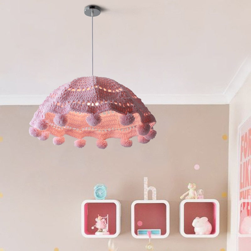 HAND KNITTING PENDANT LAMP | MADE BY HAND ROUND PENDANT LIGHT